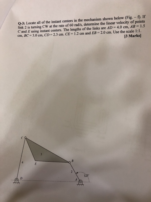 Solved Q-3: Locate all of the instant centers in the | Chegg.com