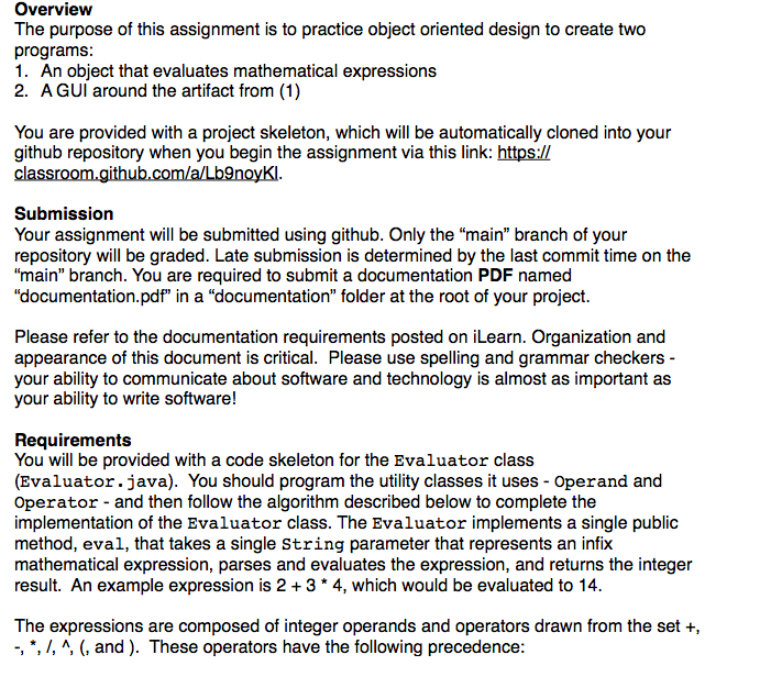 Solved Overview The purpose of this assignment is to | Chegg.com