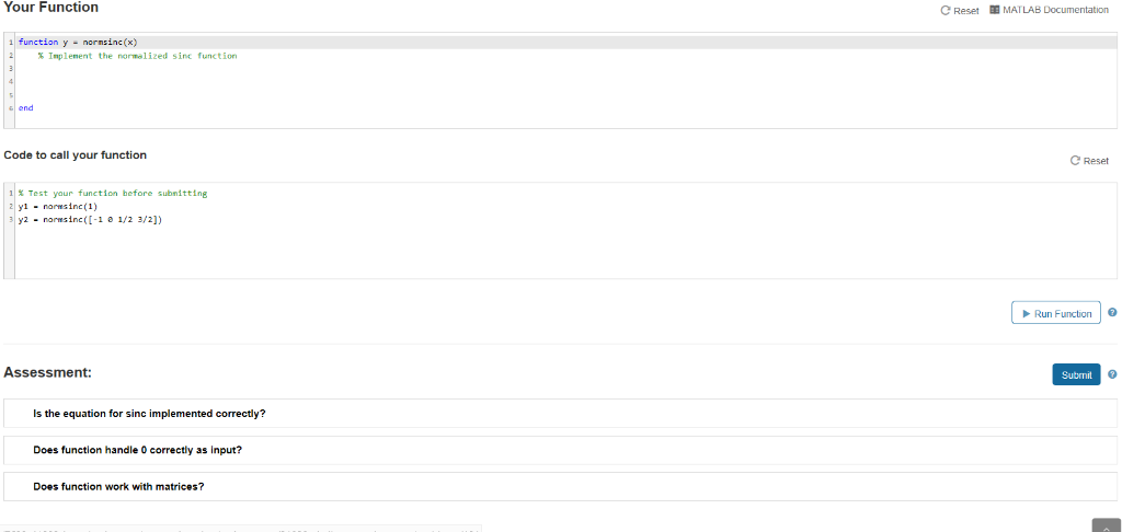 Solved Write a function to calculate the normalized sinc 0 | Chegg.com