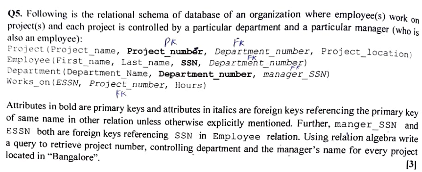 Solve the below DBMS (Data base management problem) | Chegg.com