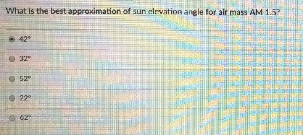 Solved What is the best approximation of sun elevation angle | Chegg.com