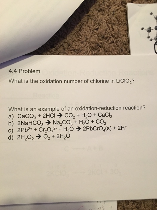 Solved What is the oxidation number of chlorine in LiClO_2? | Chegg.com
