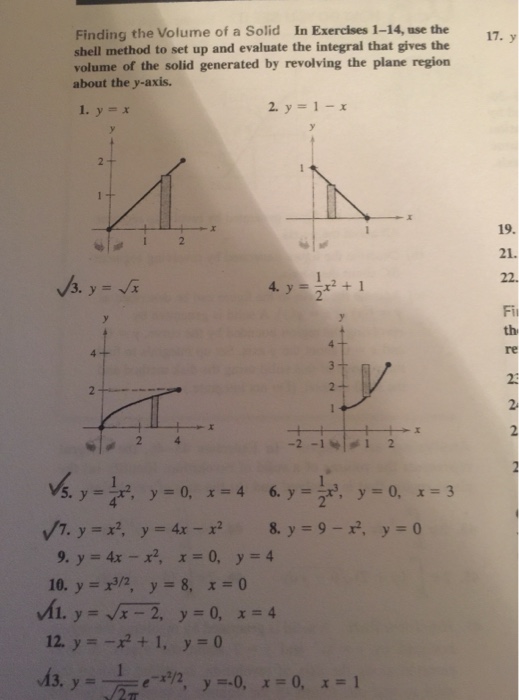 Solved Finding the Volume of a Solid In Exercises 1-14, use | Chegg.com