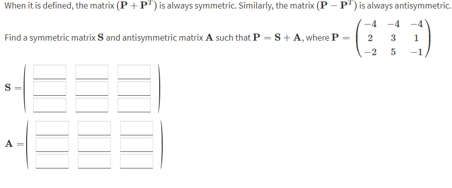 Solved Find the transpose of the following matrix, adjusting | Chegg.com