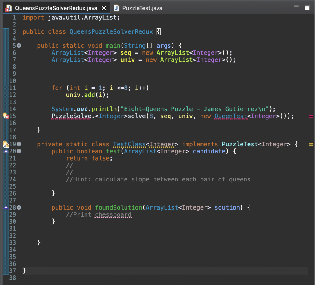 Solved 2. Eight-Queens Problem 2.1. Problem Description A | Chegg.com