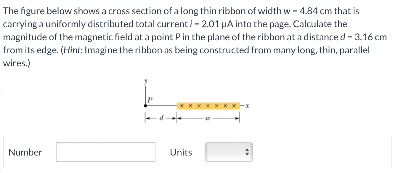 Solved The figure below shows a cross section of a long thin | Chegg.com