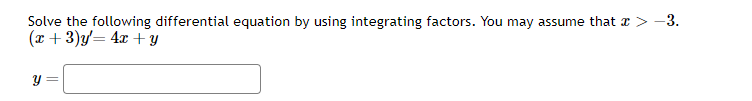 Solved Solve the following differential equation by using | Chegg.com