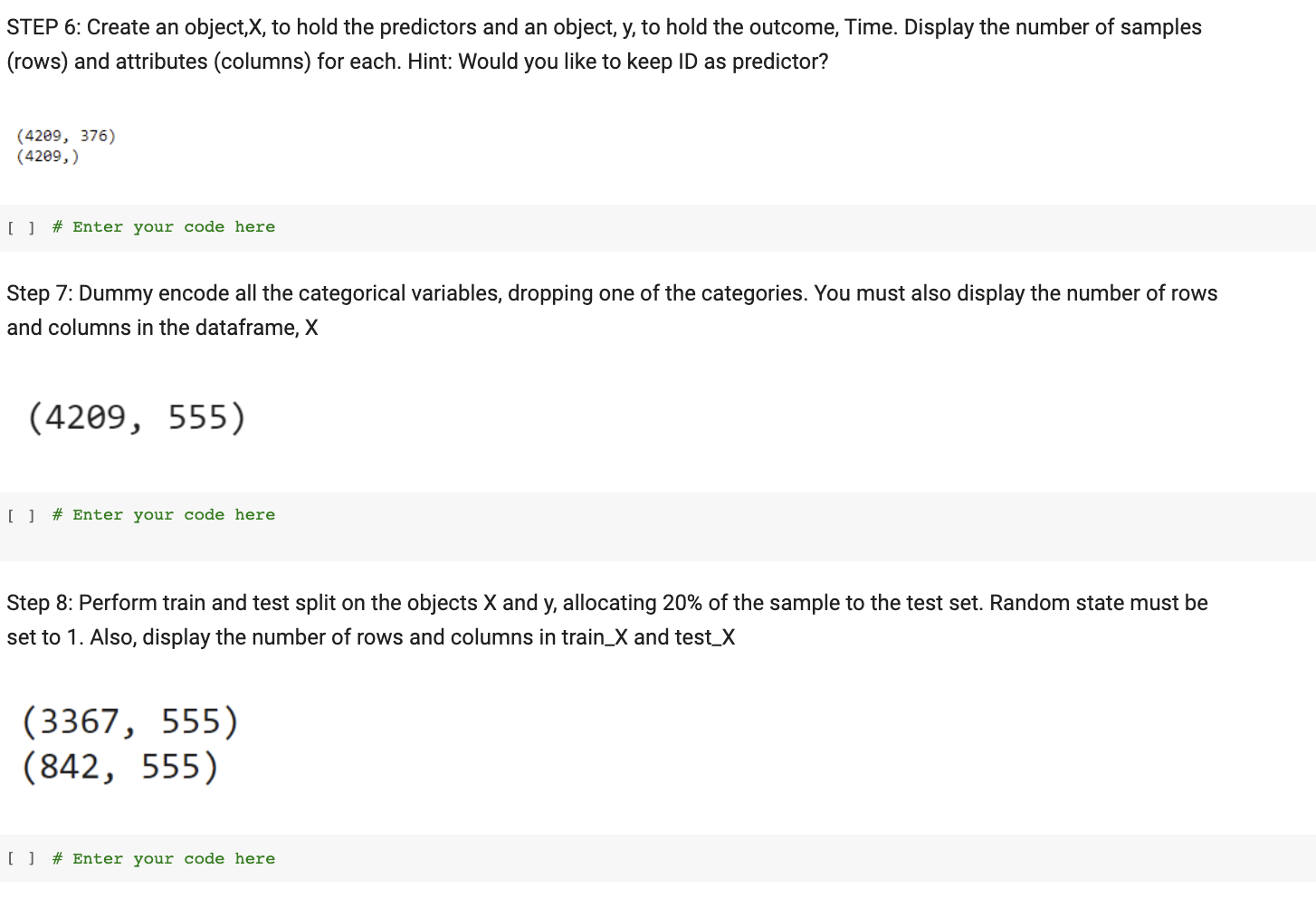 Step 6 Create An Object X To Hold The Predictors 