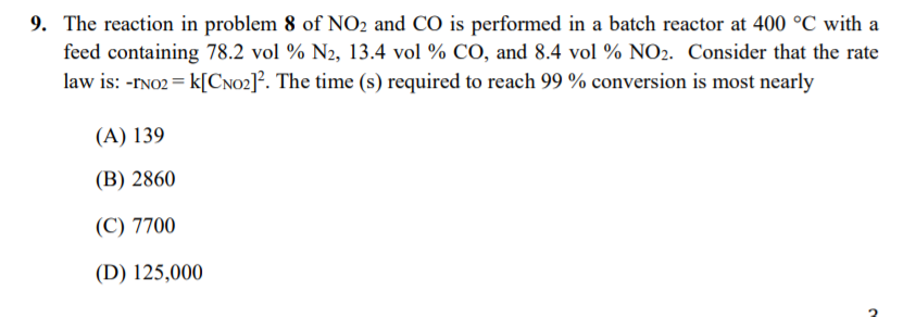 Solved (NO2 and CO react to form NO and CO2 in a second | Chegg.com