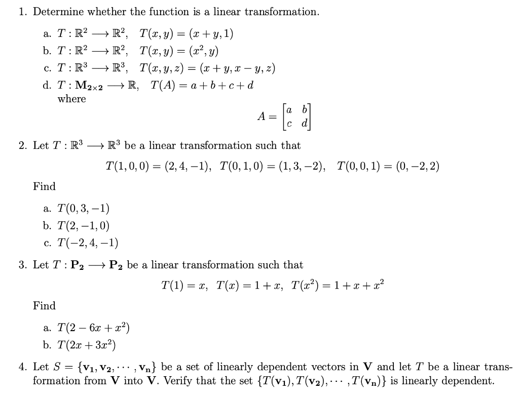 Solved 1. Determine whether the function is a linear | Chegg.com