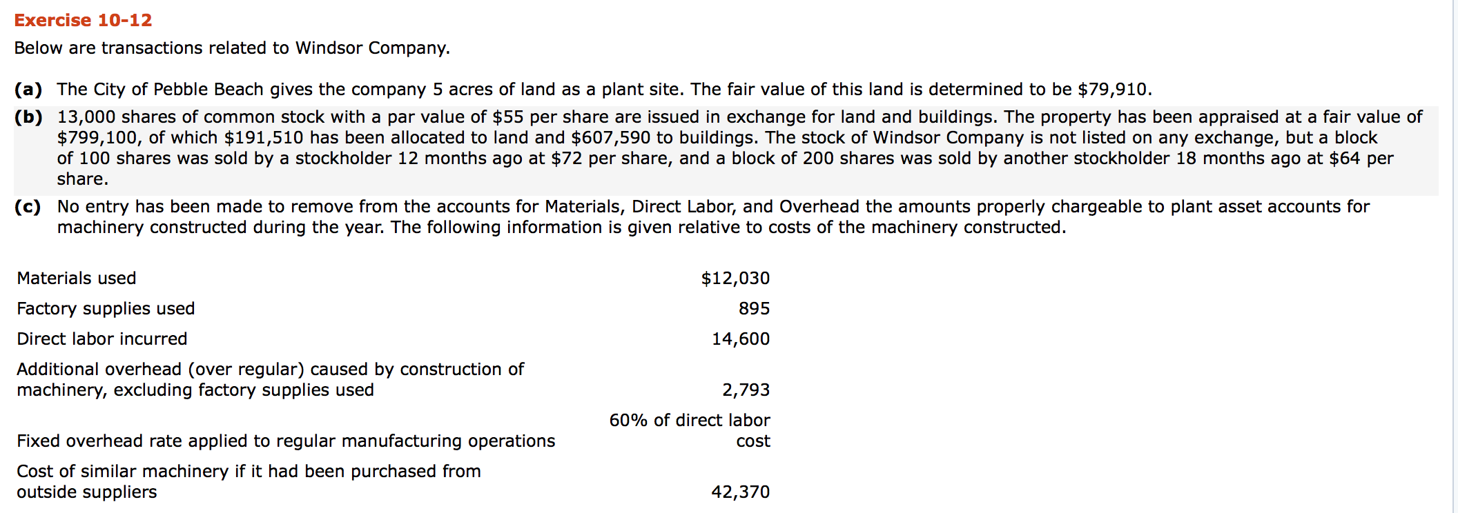 Solved Exercise 10-12 Below are transactions related to | Chegg.com