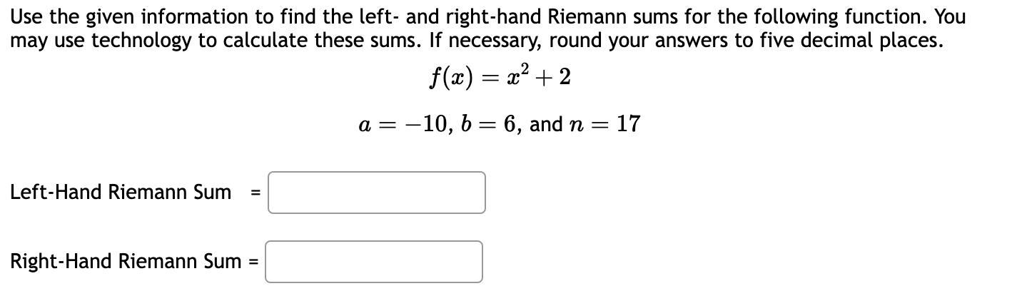 Solved Use the given information to find the left- and | Chegg.com