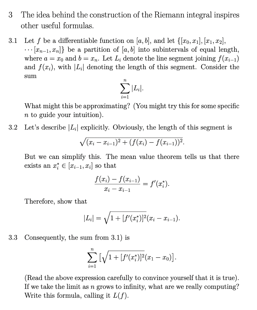 Solved 3 ﻿The idea behind the construction of the Riemann | Chegg.com