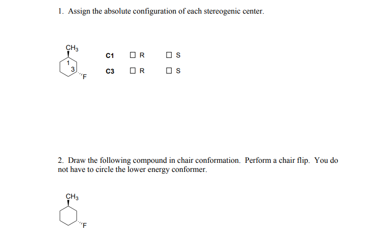 Solved 1. Assign the absolute configuration of each | Chegg.com