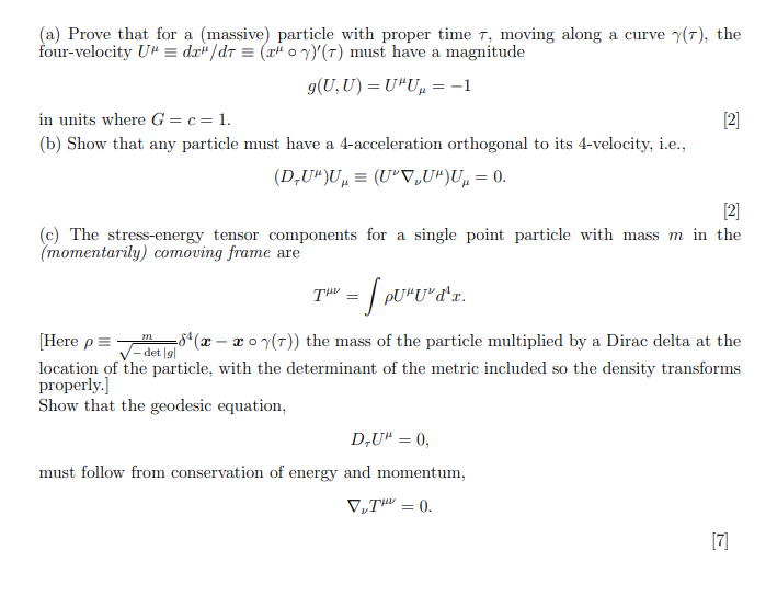 Solved (a) Prove that for a (massive) particle with | Chegg.com