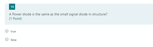 Solved 14 A Power diode is the same as the small signal | Chegg.com