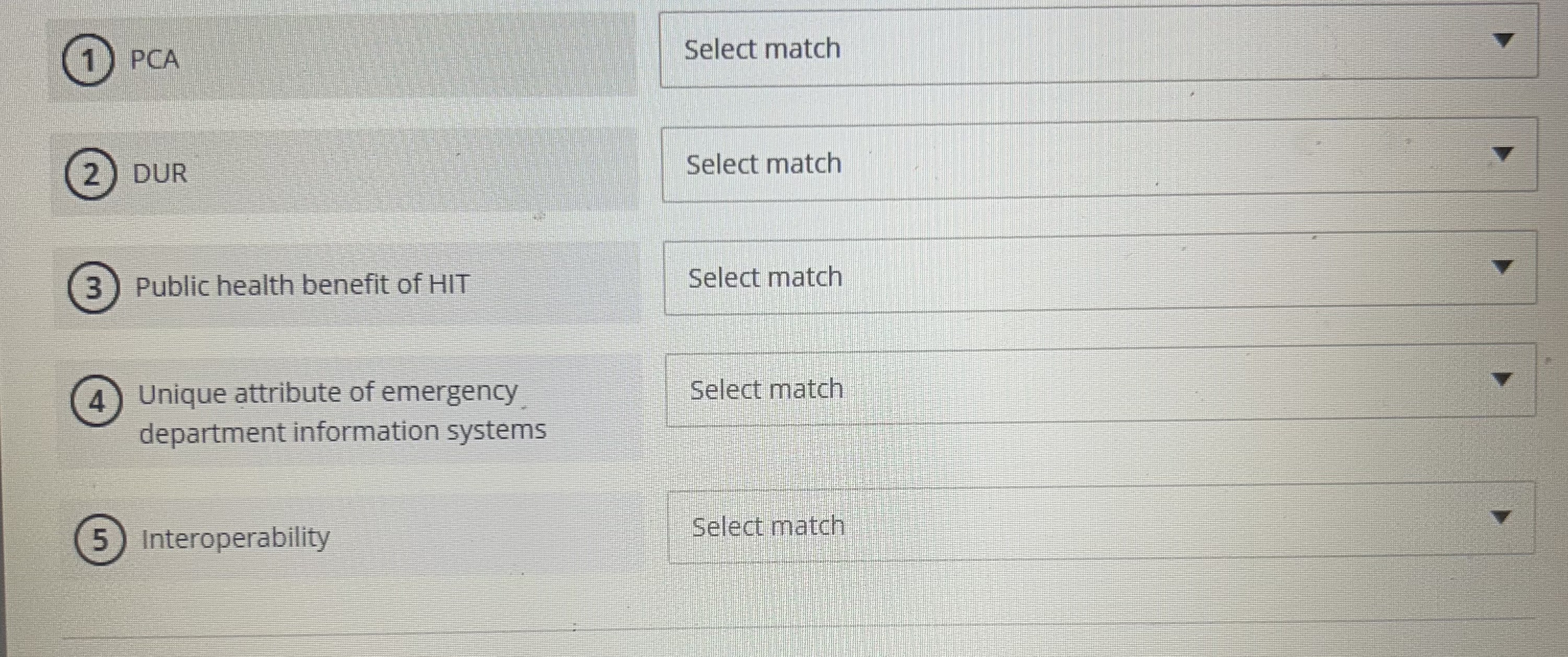 Solved PCASelect matchDURSelect matchPublic health benefit | Chegg.com