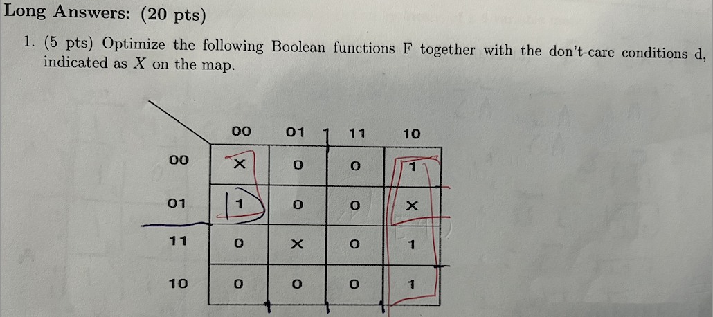 Solved Optimize The Following Boolean Functions F Together