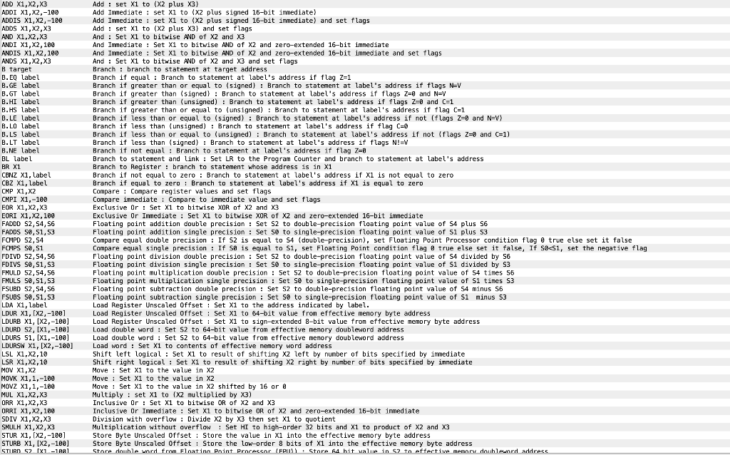 Solved Need help writing in legv8 please. A sample run being | Chegg.com