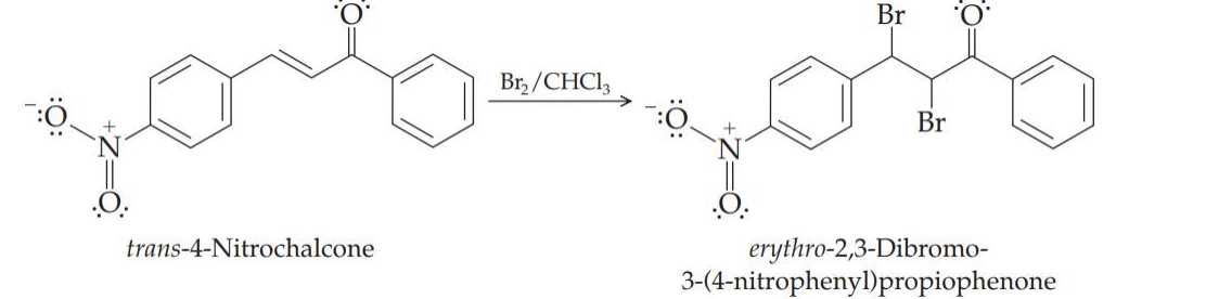 Solved Br Br/CHC12 Br trans-4-Nitrochalcone | Chegg.com