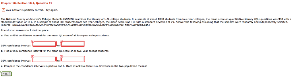 Solved Chapter 10 Section 10 1 Question E1 Your Answer Is