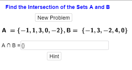 Solved Find the Intersection of the Sets A and B | Chegg.com