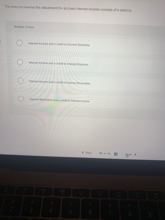 Solved The entry to reverse the adjustment for accrued | Chegg.com