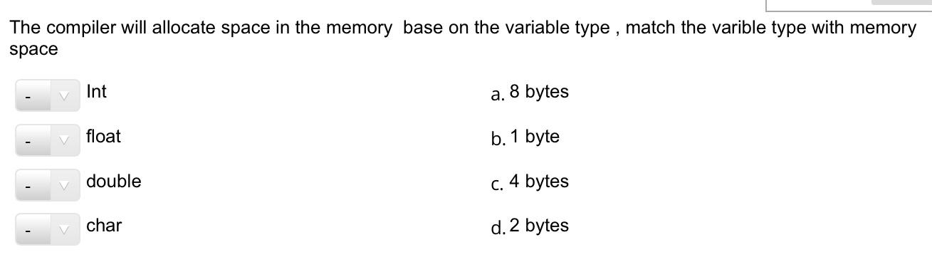 Solved The compiler will allocate space in the memory base | Chegg.com