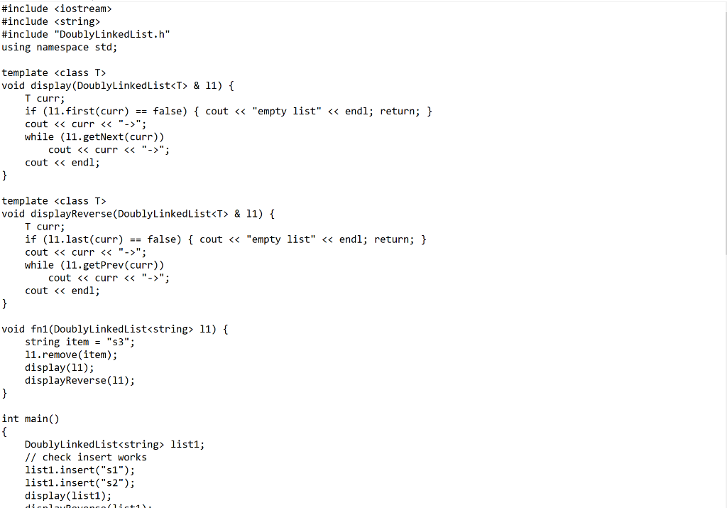 Solved Q1. In this project, we will implement a doubly | Chegg.com