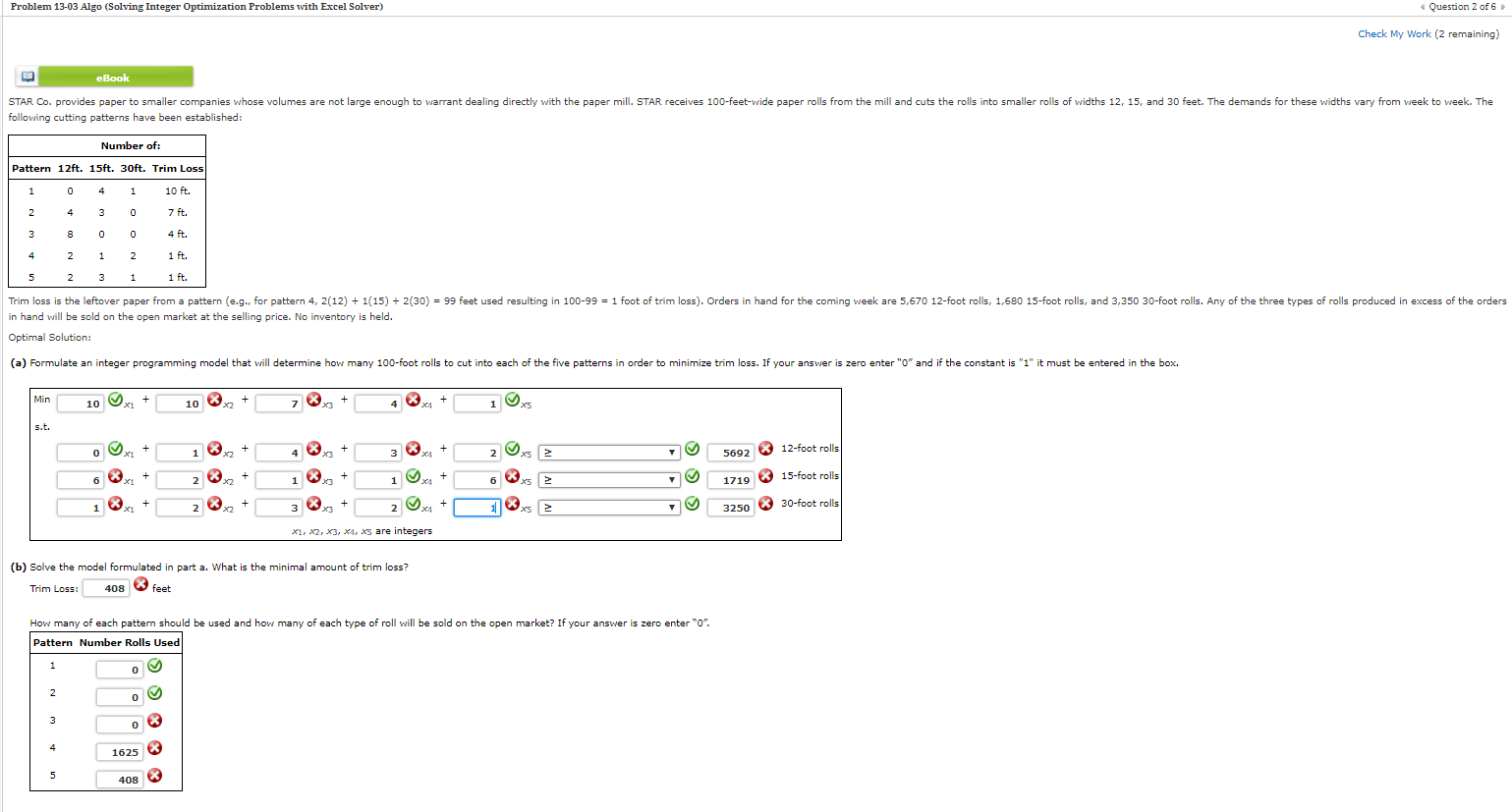 Problem 13-03 Algo (Solving Integer Optimization | Chegg.com