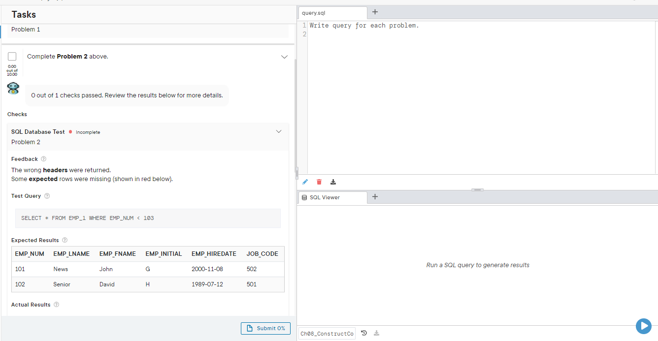 Solved FIGURE P8.1 THE CH08_CONSTRUCTCO DATABASE Relational | Chegg.com