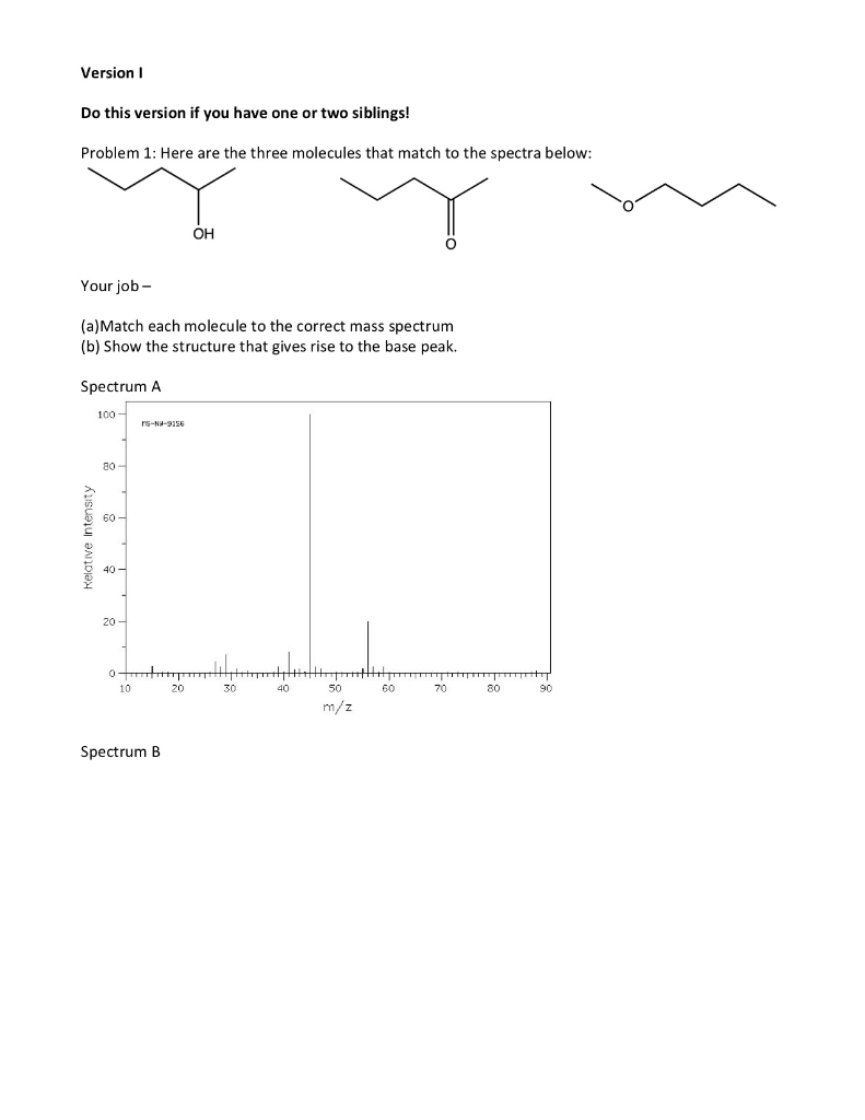 Solved Show the structure that gives rise to the base peak | Chegg.com
