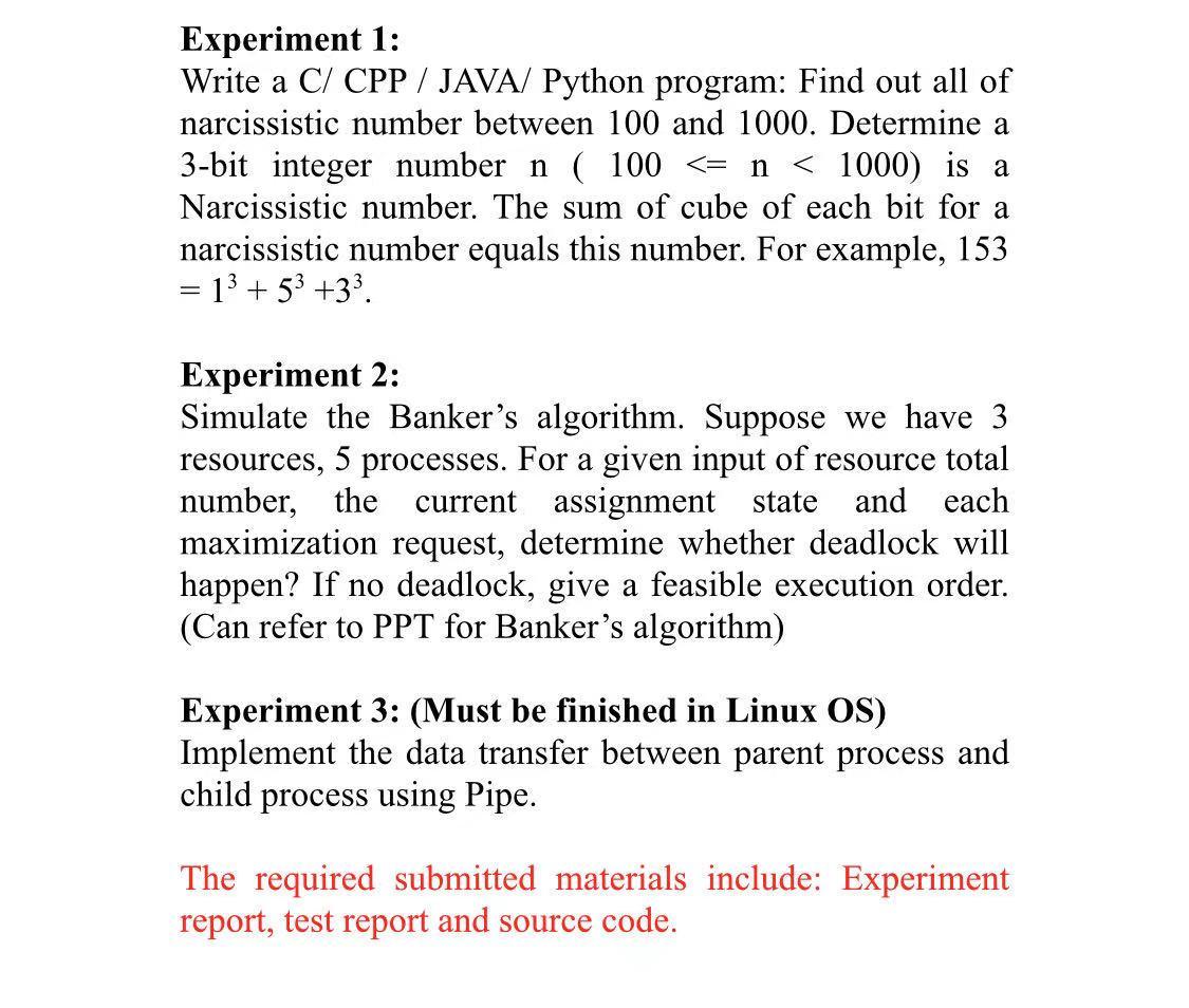 Solved Experiment 1 Write A C Cpp Java Python Program 