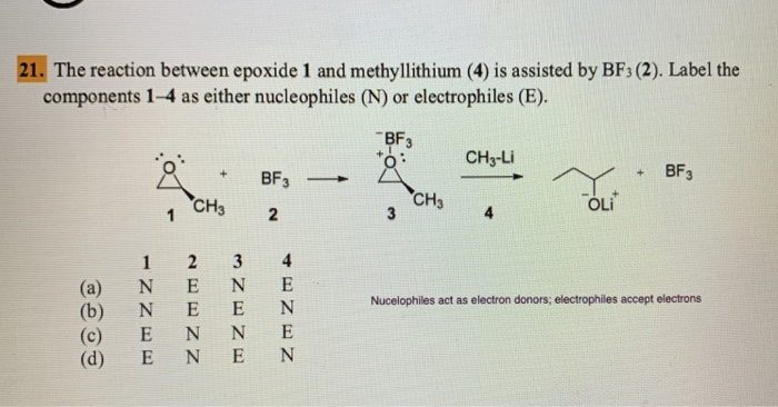 Solved 21. The reaction between epoxide 1 and methyllithium | Chegg.com