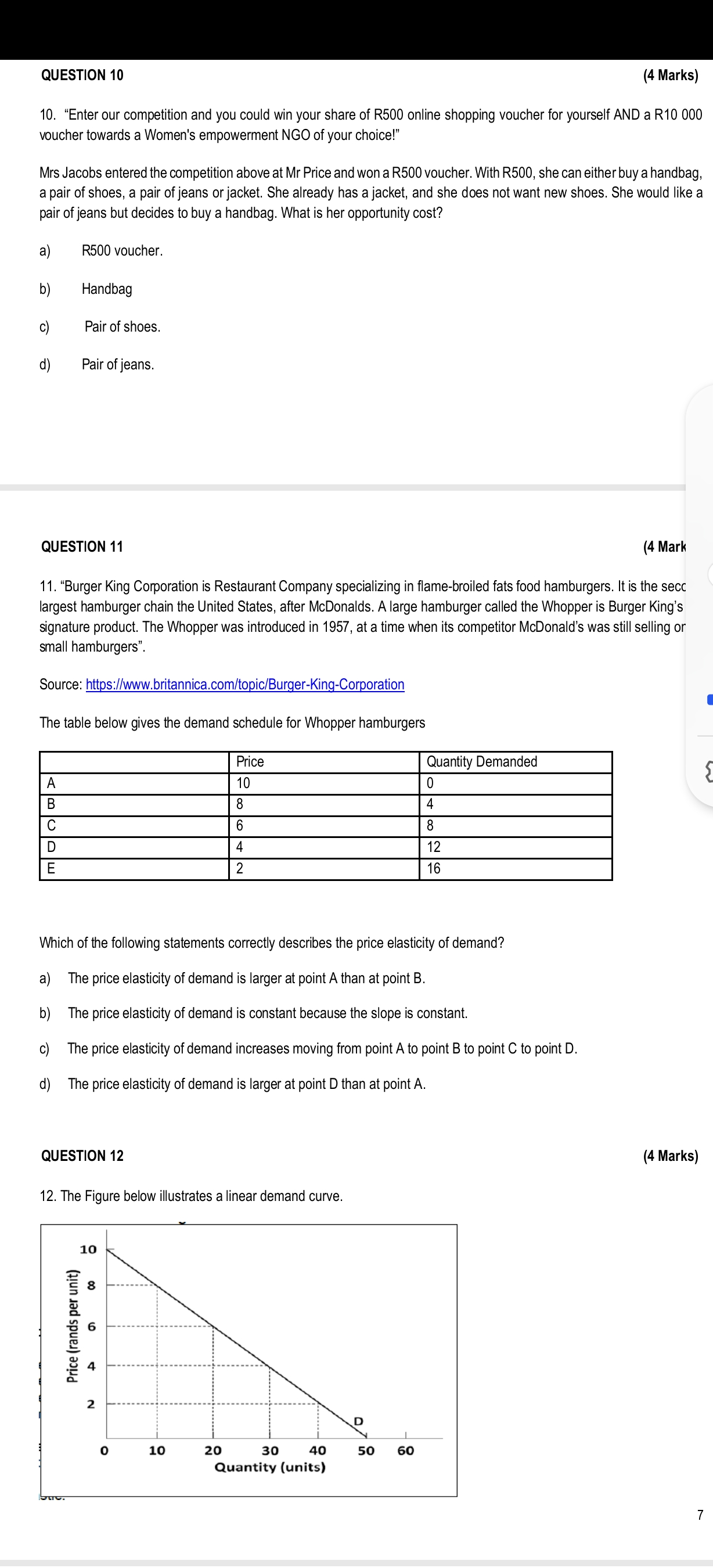 10. "Enter our competition and you could win your | Chegg.com
