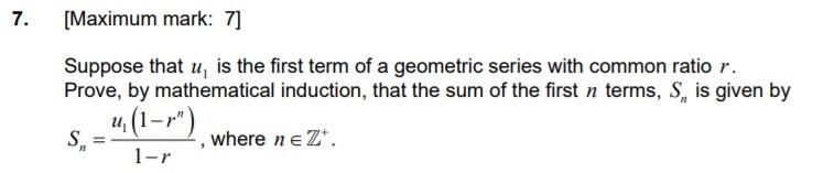 Solved 7. [Maximum mark: 7] Suppose that u, is the first | Chegg.com