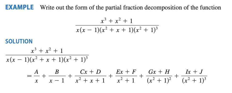 Solved Write out the form of the partial fraction | Chegg.com