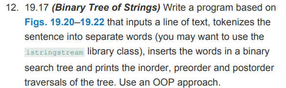 Solved Q4 - 19.17 (IN C++ PLEASE) Question: Write a program | Chegg.com