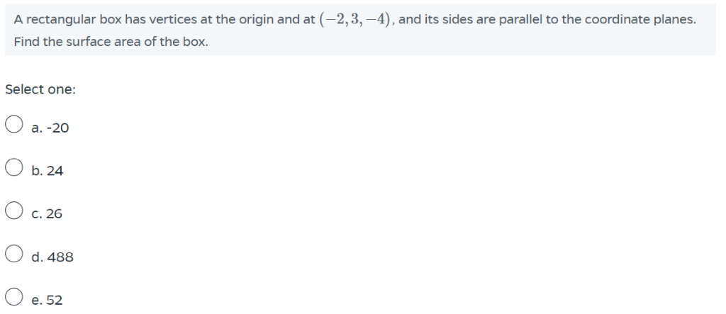 Solved A rectangular box has vertices at the origin and at | Chegg.com