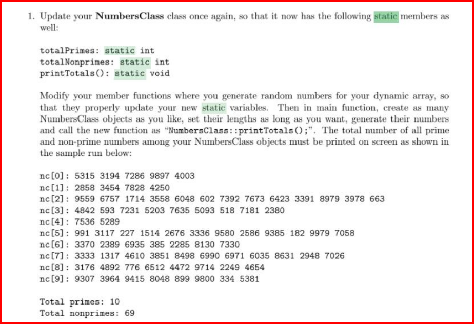 Solved Numpers -numbers: int pointer length: int | Chegg.com