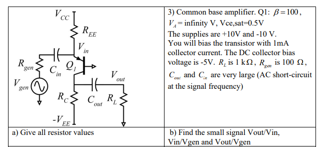 Solved a) Give all resistor values | Chegg.com