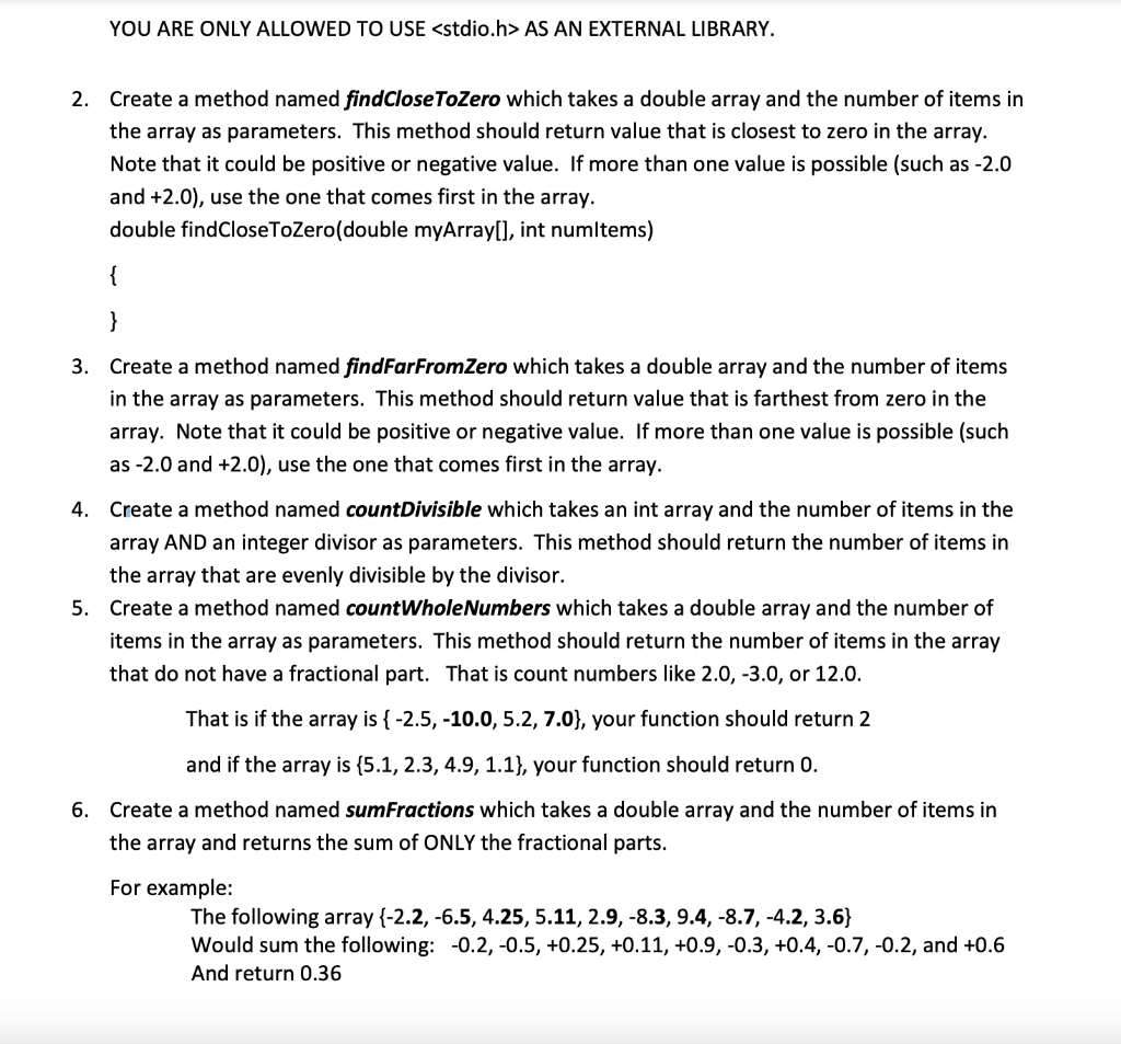 Solved YOU ARE ONLY ALLOWED TO USE AS AN EXTERNAL LIBRARY. | Chegg.com