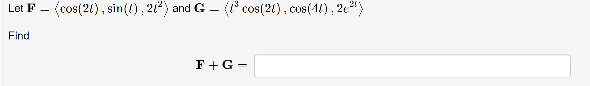 Solved Let F= cos(2t),sin(t),2t2 and | Chegg.com