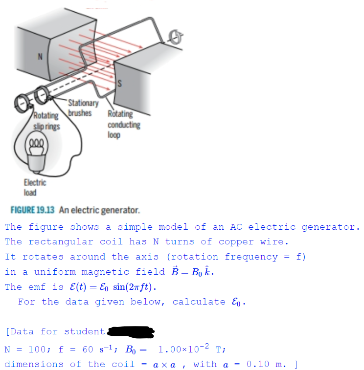 Solved The figure shows a simple model of an AC electric | Chegg.com