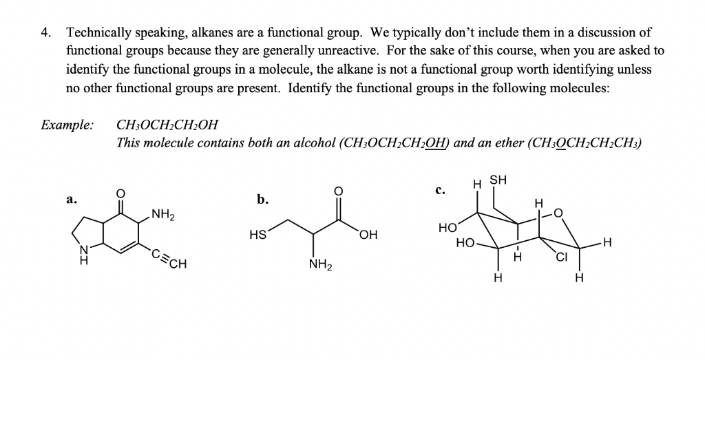 Alkane Functional Group