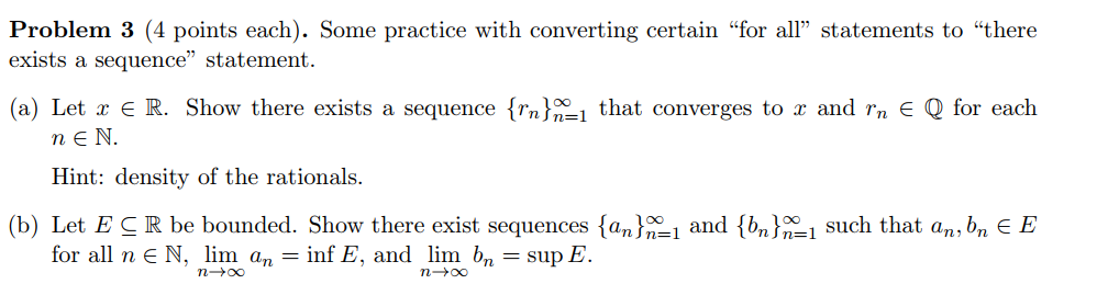 Solved Problem 3 (4 points each). Some practice with | Chegg.com
