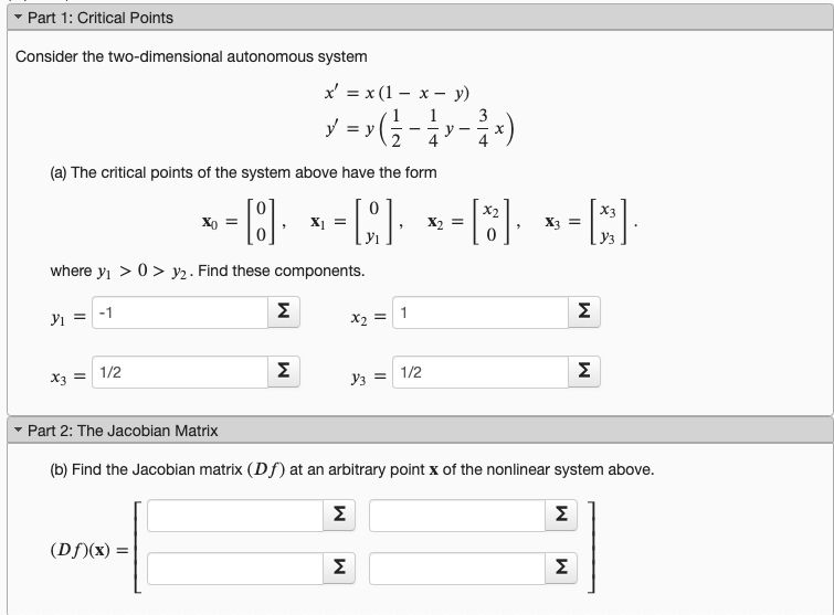 Solved Part 1: Critical Points Consider the two-dimensional | Chegg.com