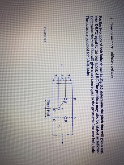 Solved 2. Tension member effective net area For the two | Chegg.com