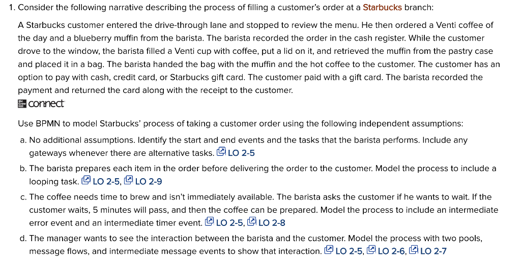 Solved 1. Consider the following narrative describing the | Chegg.com