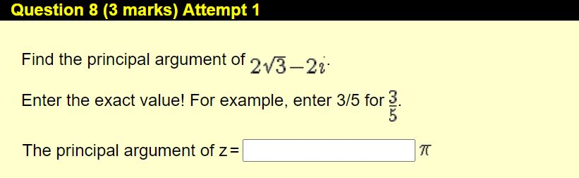 Solved Question 7 (2 marks) Attempt 1 Find the modulus of z | Chegg.com